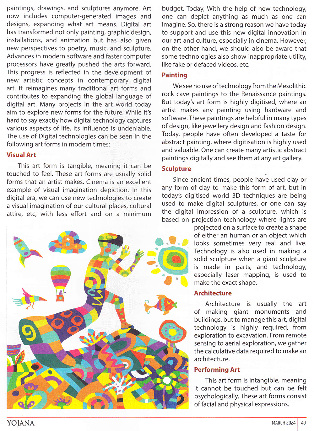 Yojana : From the 'Art with Intelligence' to 'Artificial Intelligence ... Yojana : From the 'Art with Intelligence' to 'Artificial Intelligence ...